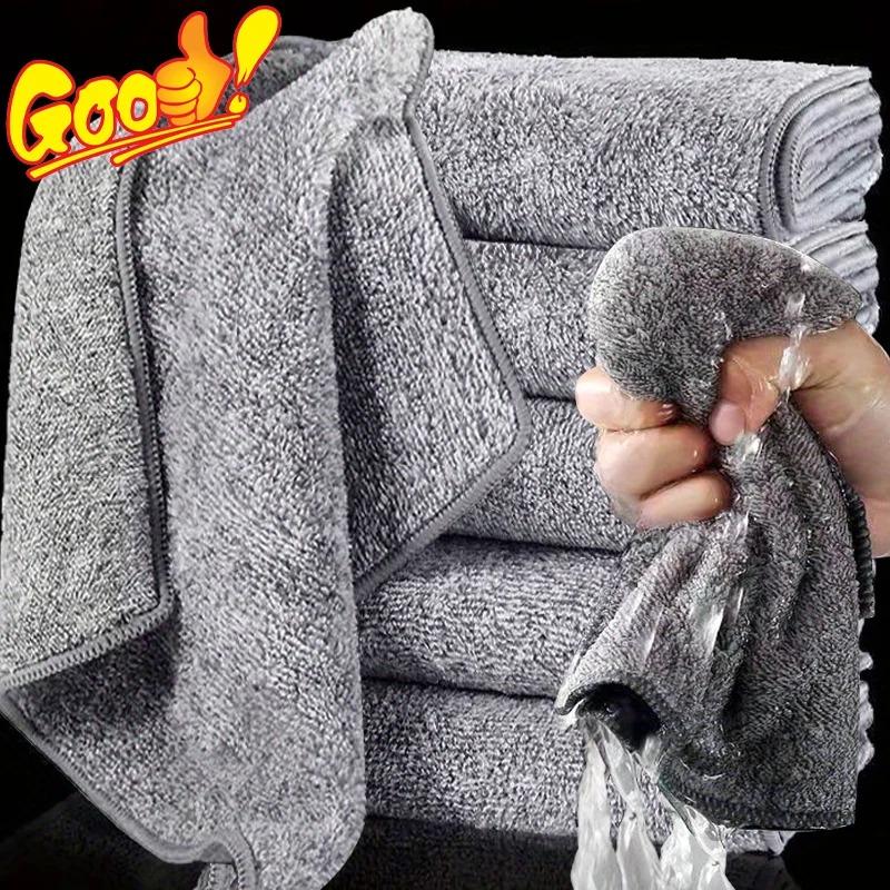 Kain Pencuci Pinggan Microfiber, Tebal, Serbaguna, Arang Buluh ...