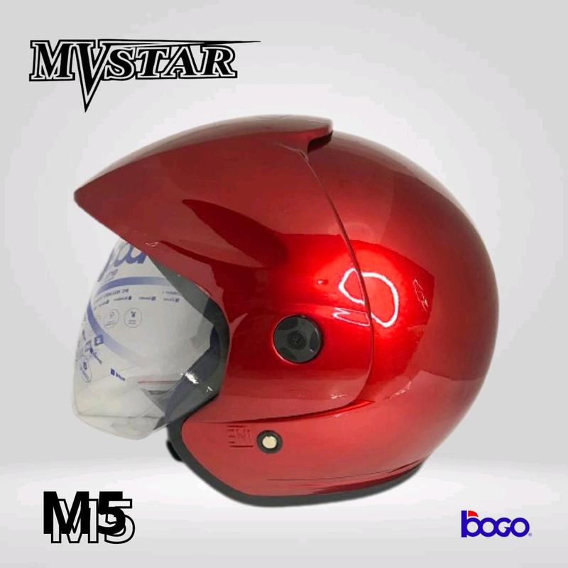 Helm MV star Merah full face original Motorcycle - Shop | Tokopedia