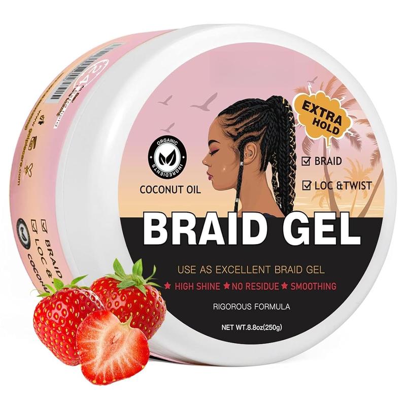 Braid Gel Good for Twist, Locs, Braids, Edge No Flake Extra Hold ...