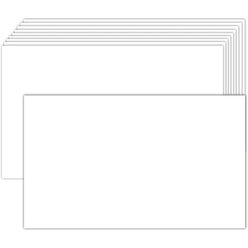300 Pack White Blank Index Cards 3x5 Unlined Note Cards, 80lb Heavy ...