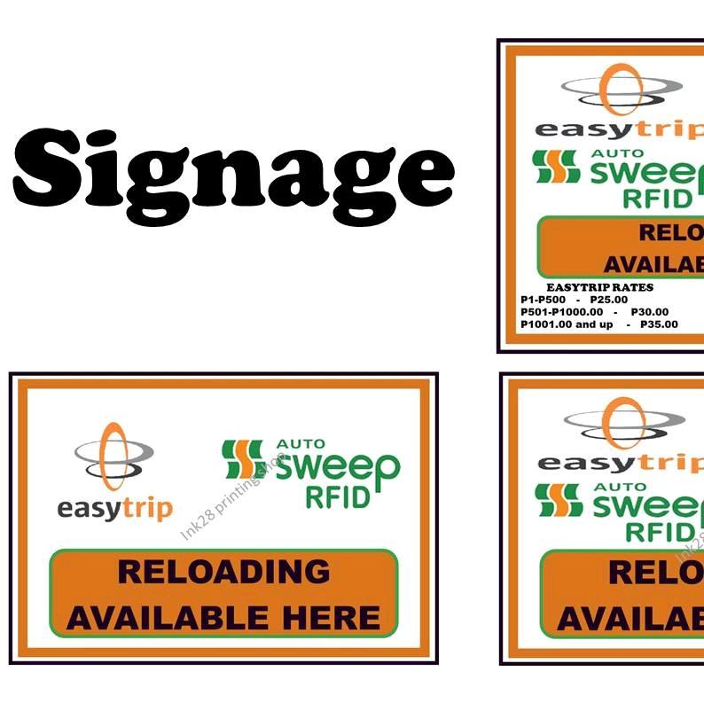 Signage Easytrip or Auto Sweep RFID - TikTok Shop Philippines