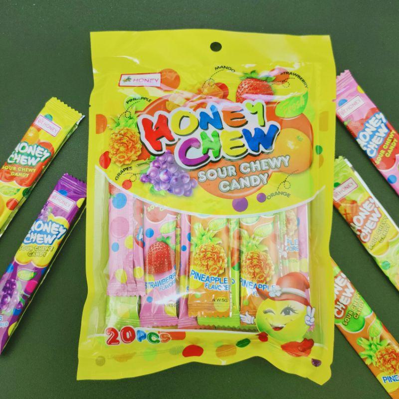 Honey Chew Sour Chewy Candy (Mix Fruit Flavour) 1pkt=20pcs - TikTok ...