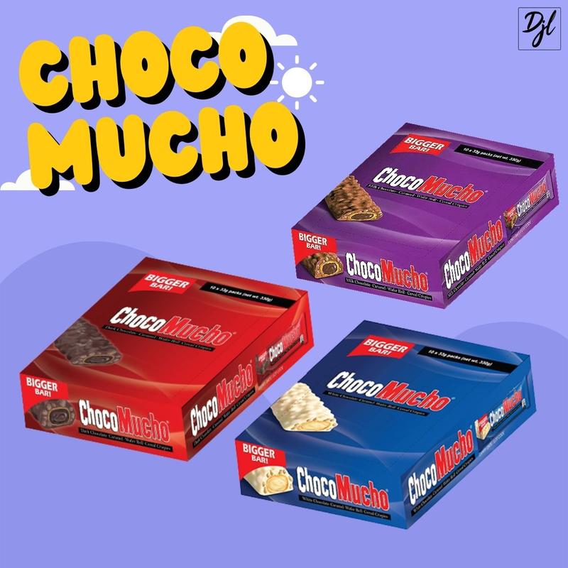 Choco Mucho 300g isi 10 Pcs Caramel Wafer Roll Cereal Crispies 1 Pak ...