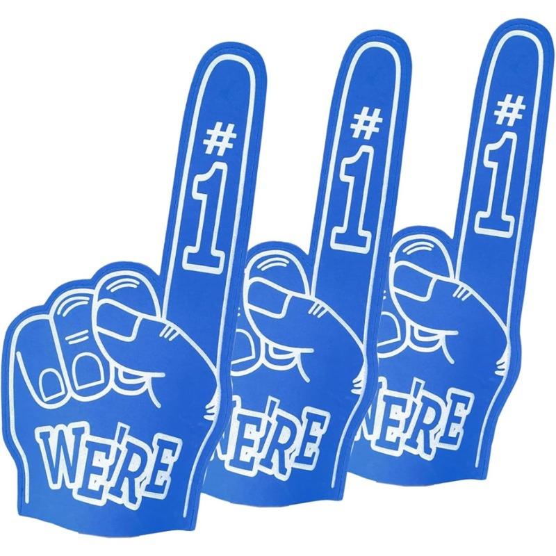 3 Pcs 18 Inch Giant Foam Fingers We're Number 1 Finger Foam Fingers ...