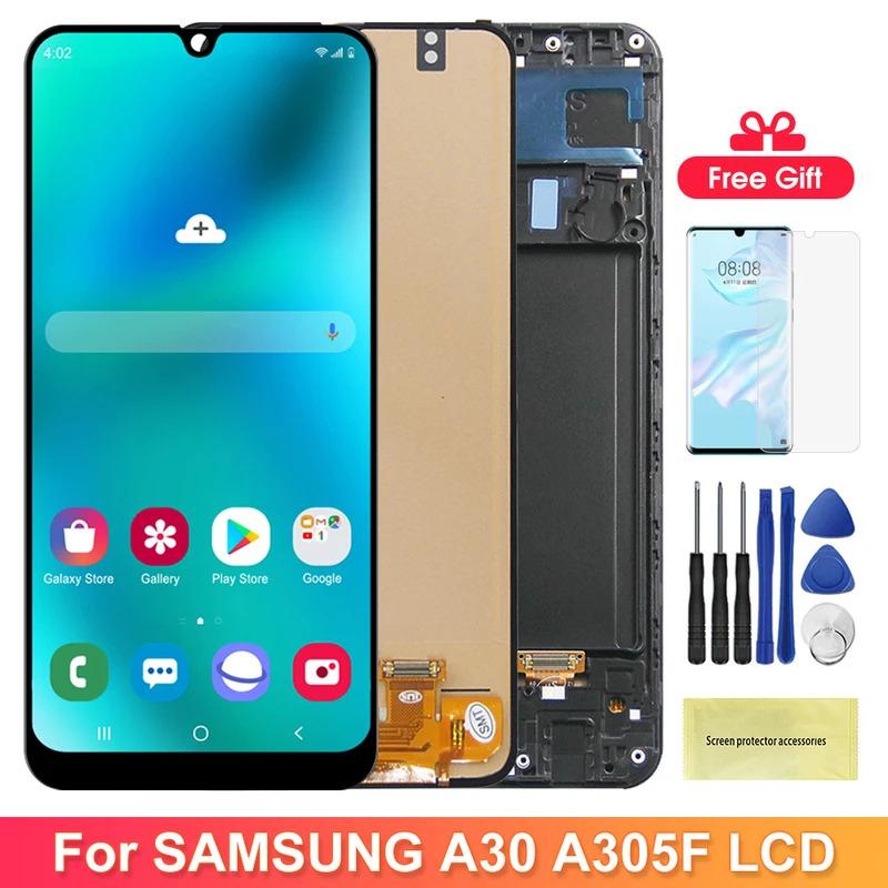 A30 SM-A305F/DS A305GT/DS Display Screen With Frame for Samsung ...