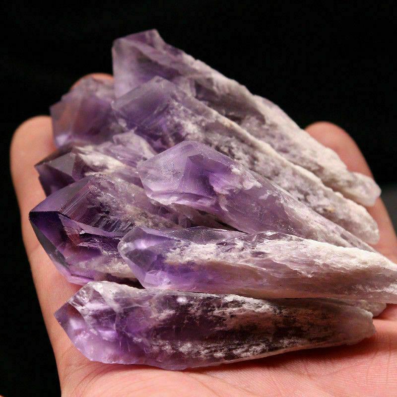 Kristal Skeletal Amethyst Kluster Tongkat, Alamiah Brazil, Titik ...