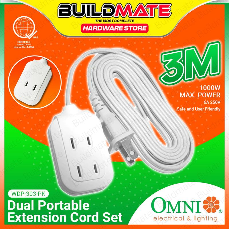BUILDMATE Omni 3 Meters Dual Portable Extension Cord Set 1000W - TikTok ...