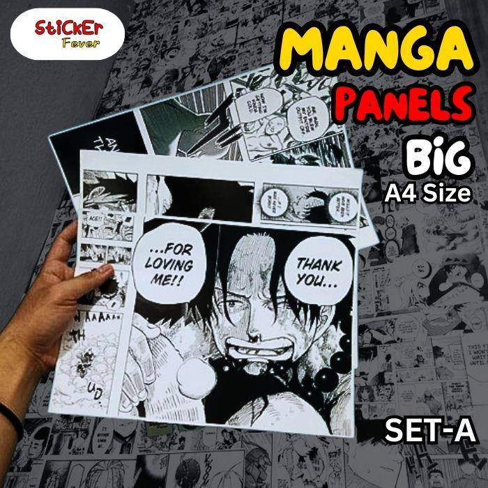 StickerFever ( A4 ) Big size Anime Manga Panels Wall Decor - TikTok ...