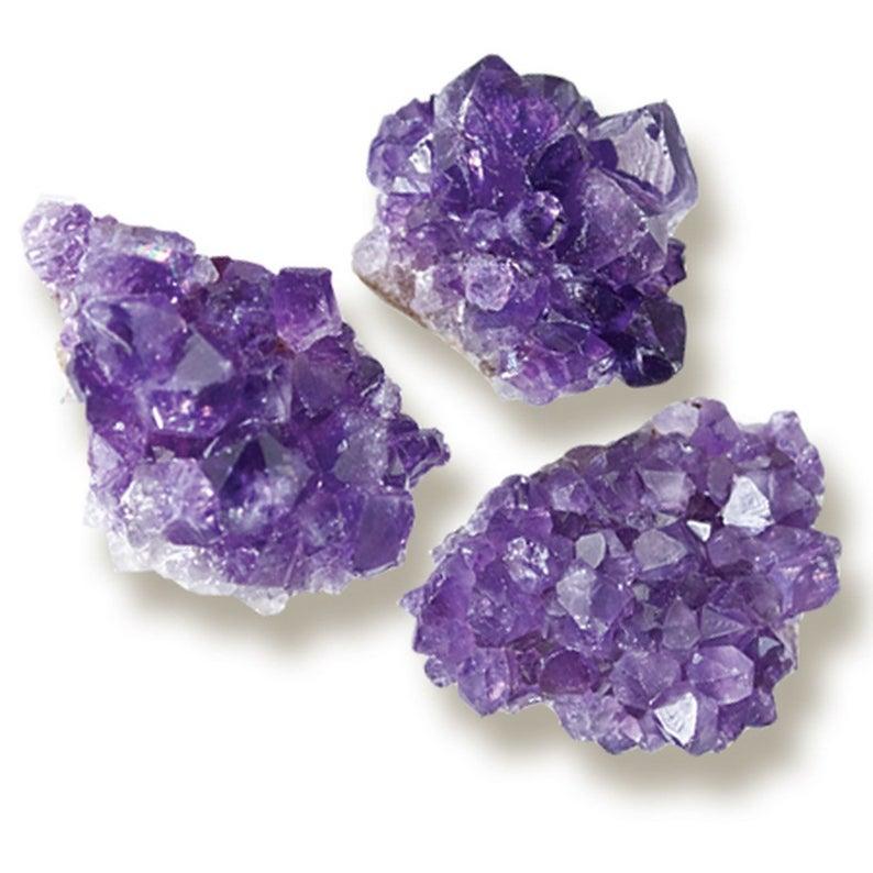 3pc Amethyst Cluster Healing crystal stones flower dome singapore ...