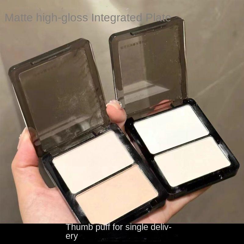 Two color high gloss facial mask eye shadow plate with matte ...