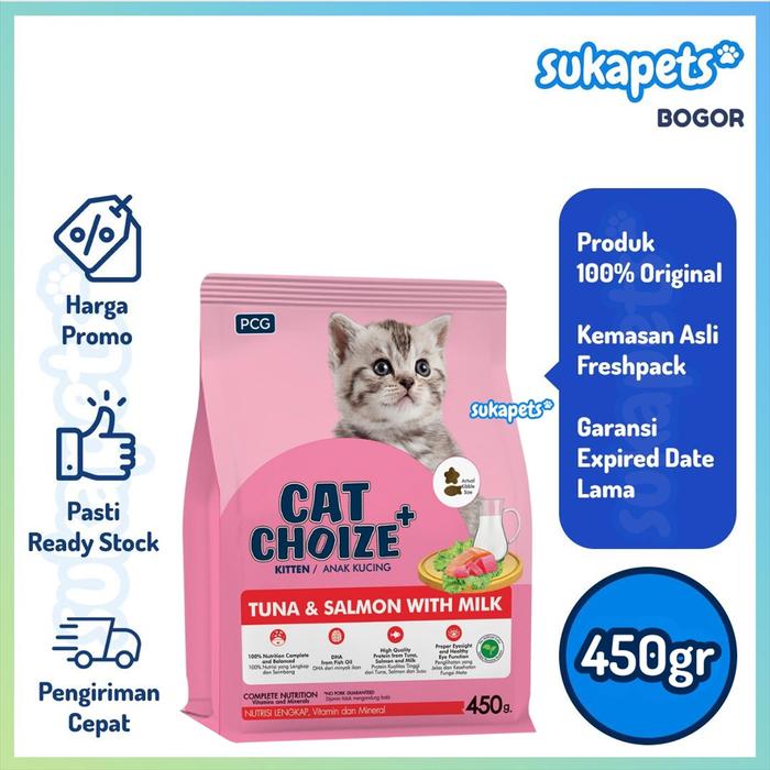 Jual Cat Choize Plus Kitten Tuna & Salmon Makanan Kucing Kering 450gr ...