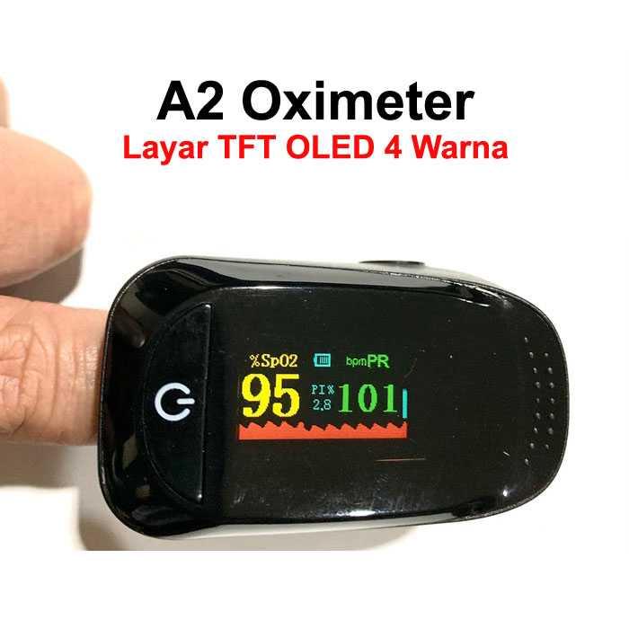 A2 Oximeter Fingertip Pulse SPO2 TFT OLED 4 Warna - Shop | Tokopedia