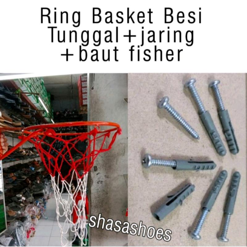 Ring Basket Besi Tunggal+jaring+baut fisher - Shop | Tokopedia