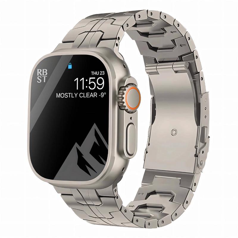 iWatch Titanium Alloy Strap For Apple Watch Series S9 8 7 Ultra ...