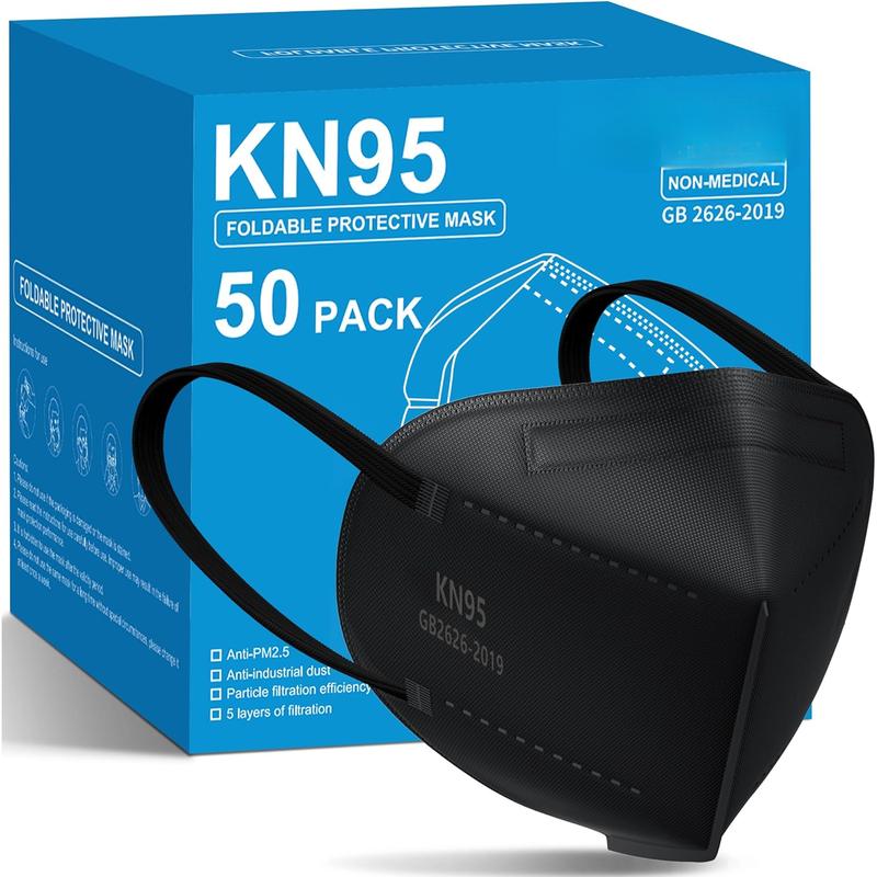 KN95 Face Masks 50 Pack 5-Ply Breathable Filter Disposable Face ...