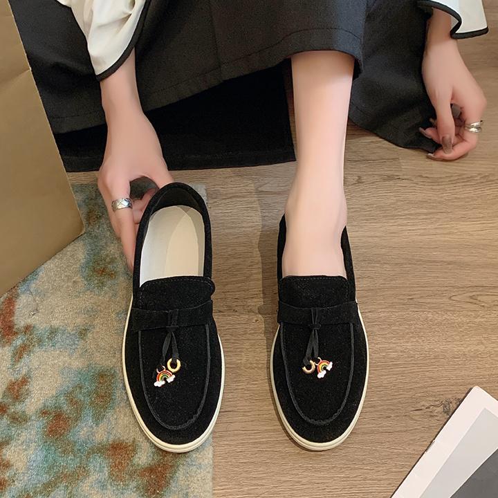 35-Size 43 Korean Style Rainbow Loafers Super Soft Low Top Women's ...