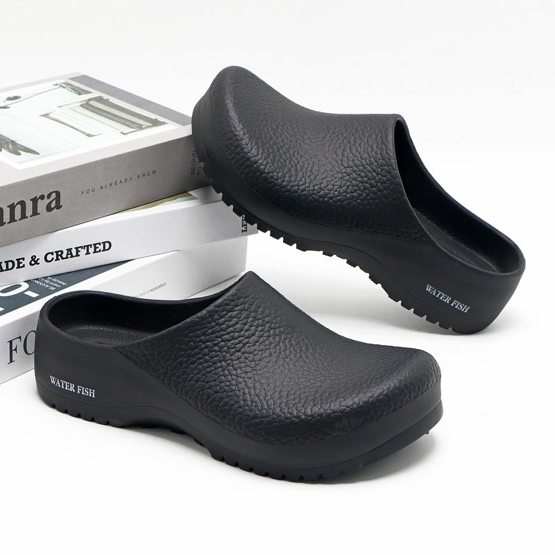 WATER FISH non-slip shoes chef shoes half pack work shoes dining ...