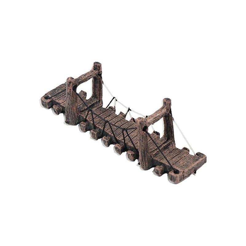 Mini Bridge Resin Art Ornament Decorative Resin Suspension Bridge ...