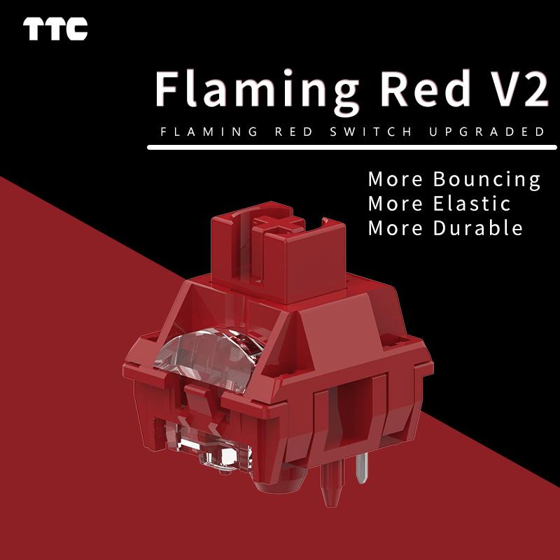TTC Flaming Red V2 Mechanical Keyboard Switches, Linear Factory ...