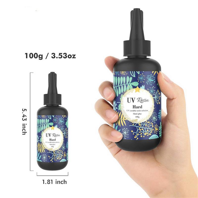 Resin UV, 100G, Gam Jenis Keras Jelas Kristal, Epoxy Pengawetan ...