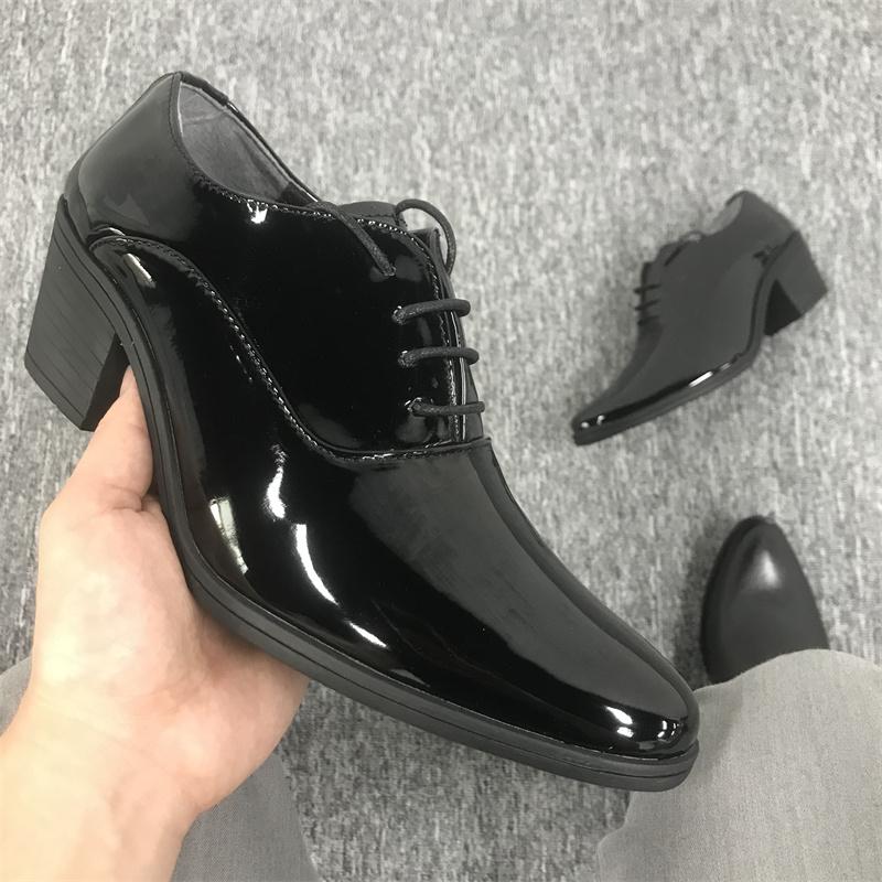 Formal shoes men's meeting shoes increase 6cm party shoes Oxford ...