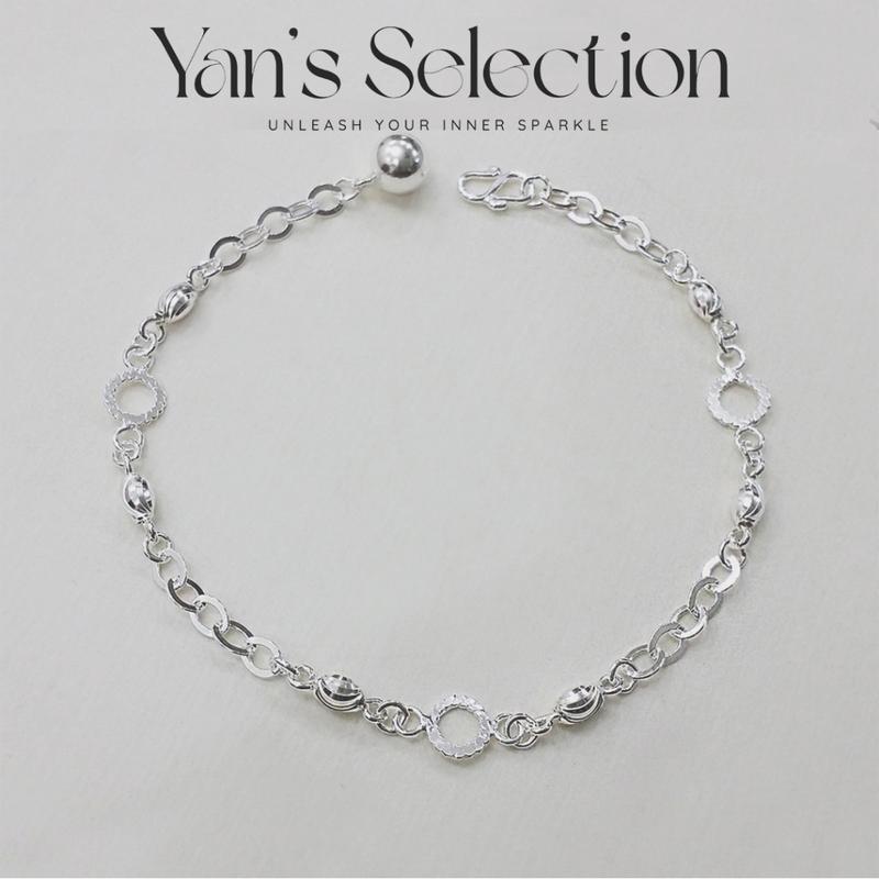 YANS Original 925 Pure Silver Minimalist Bracelet**Rantai Tangan ...
