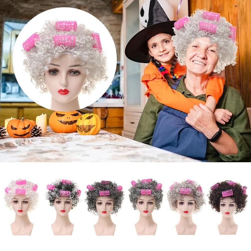 Old Lady Wigs For Women Kids Mrs Grey Granny Bun Aged Wig Bu - TikTok ...