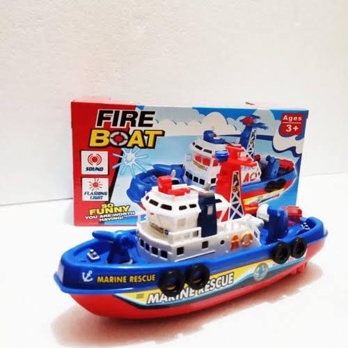 Fire Jet Speed Boat Perahu Kapal Laut Pemadam Kebakaran Baterai Mainan ...