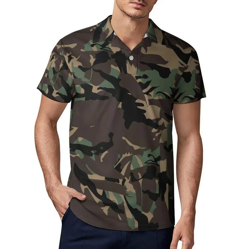 Fashion Camouflage Graphic Polo Shirts For Men Clothes Camo POLO ...