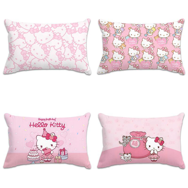 Bantal Hello Kitty Sanrio Kartun, Bentuk Segi Empat, Warna Merah ...