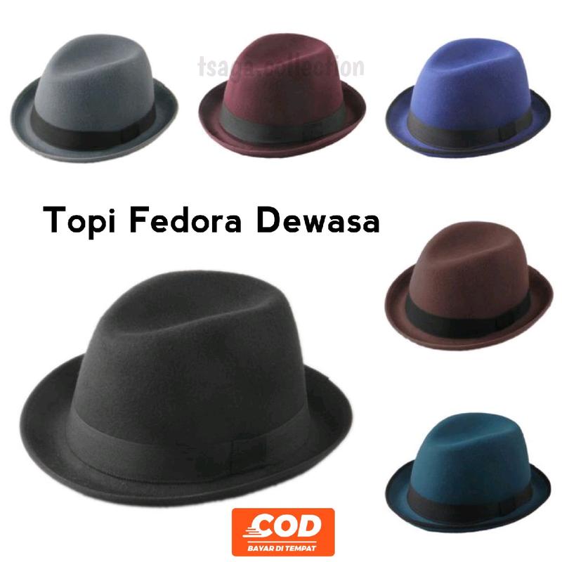 Topi Fedora Laken Dewasa Fedora Hat,topi morris lakeun,topi koboy ...