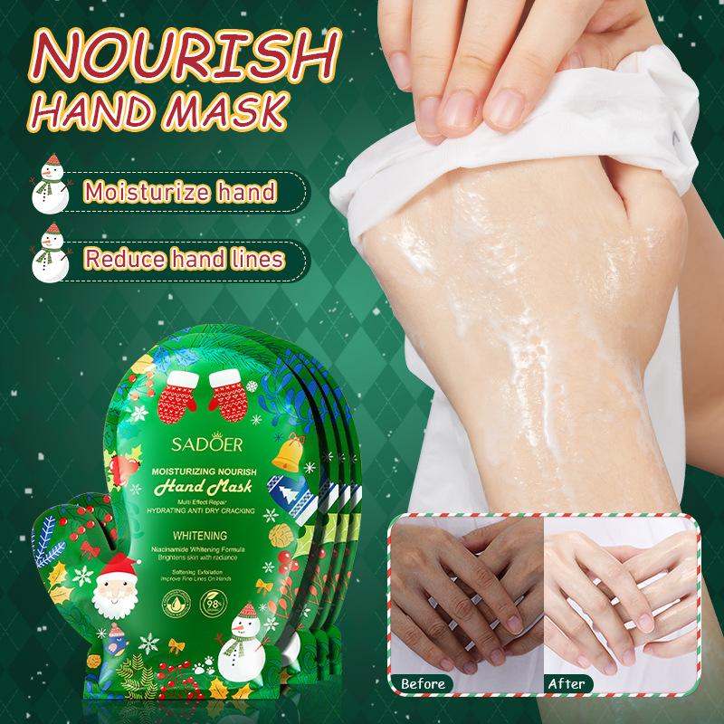 SADOER Christmas Nicotinamide Moisturizing Tender Hand Mask Care ...