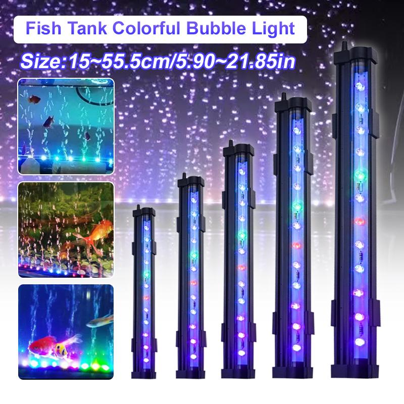 Aquarium Lights Fish Tank Aquarium LED Light Lamp Bubble submersible ...