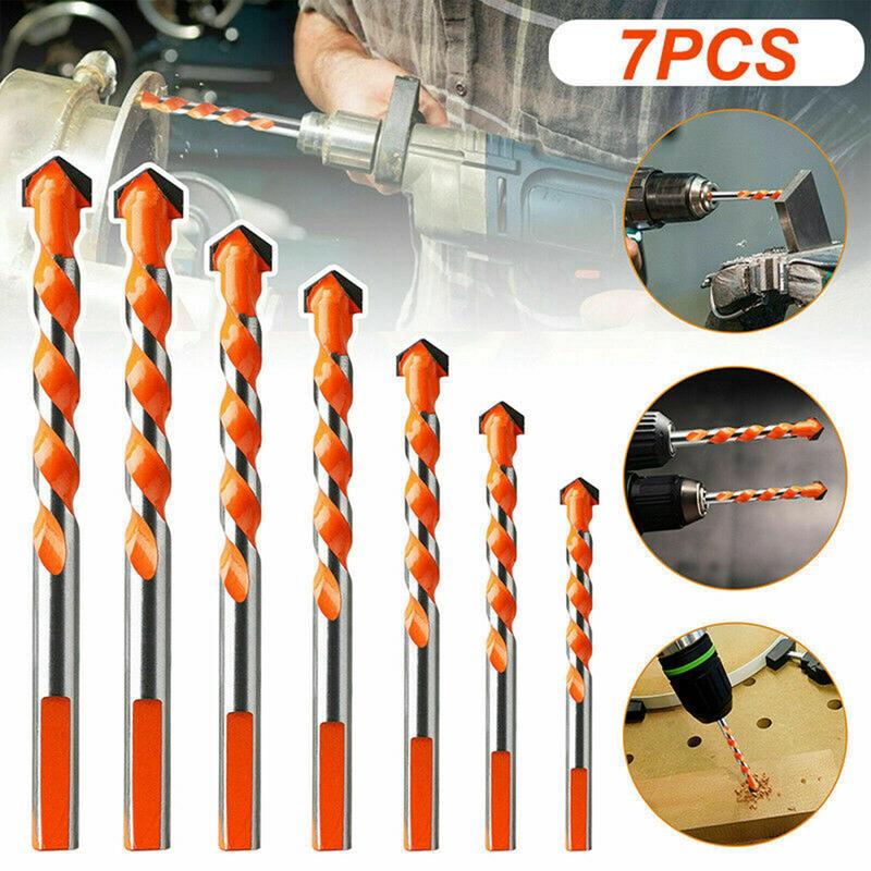 7PCS Alloy Drill Triangle Overlord Drill Bits Tile Cement Wall - TikTok ...