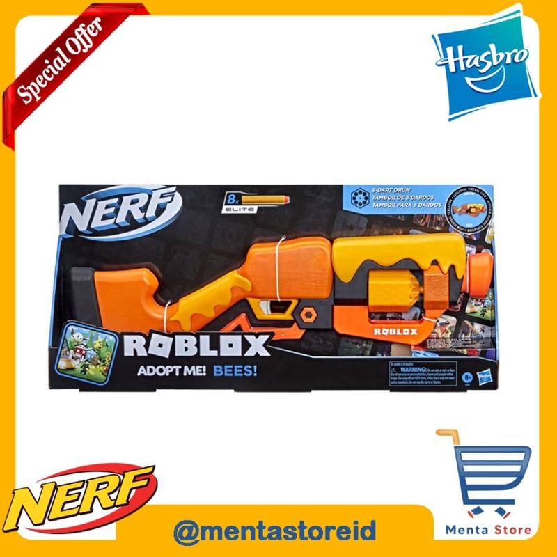 NERF Roblox Adopt Me Bees Blaster Free 8 Darts Original Hasbro Mainan ...