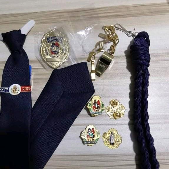 Security guard accessories set nectie with clip,lanyrd pito,badge ...