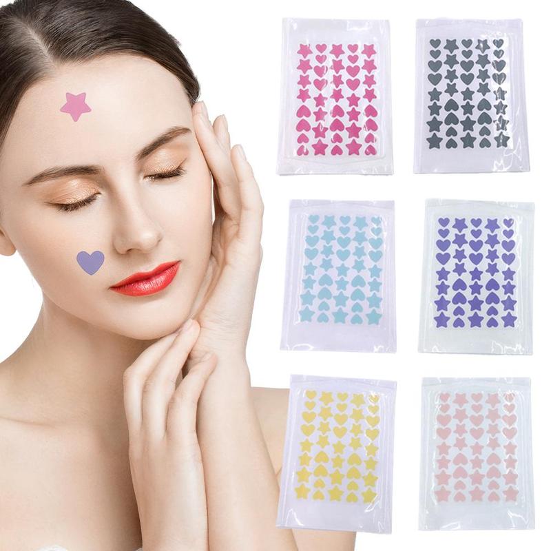 40pcs Heart Star Acne Patch Pimple Patch Acne Colorful Invisible ...