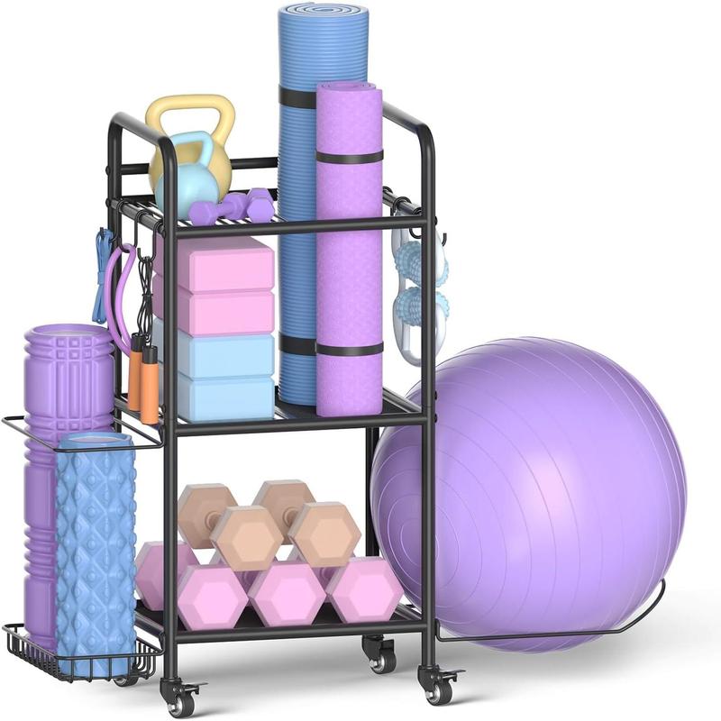 Home Gym Storage Rack Exercise Equipment Storage Organizer for - TikTok ...