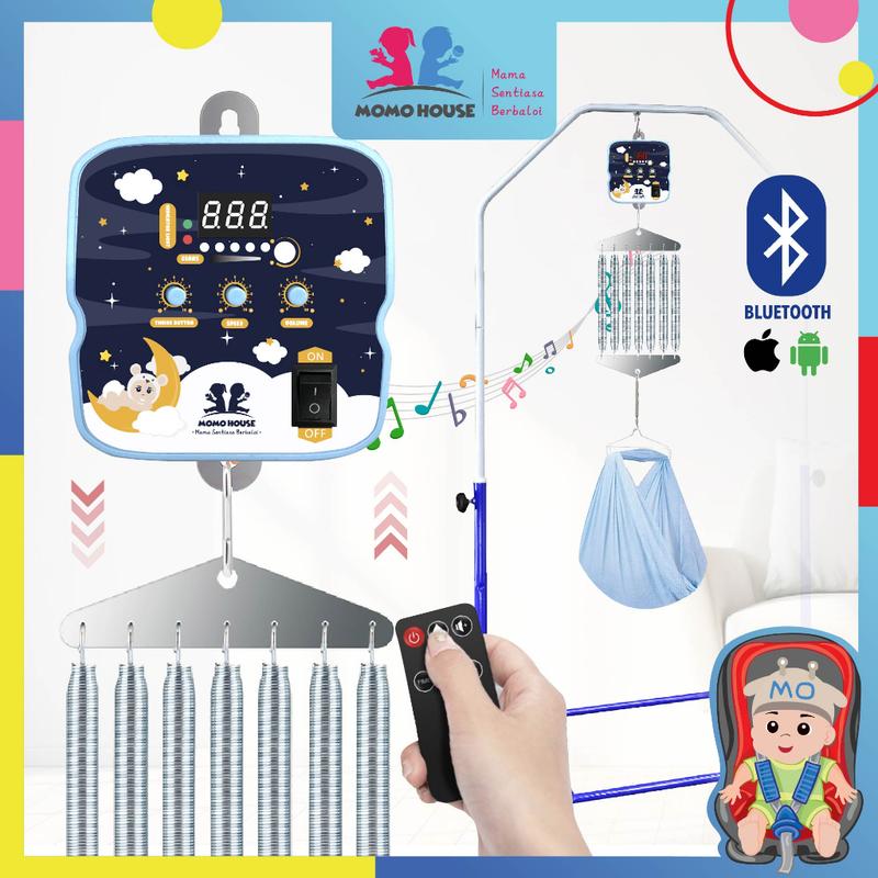 Bluetooth Automatic Baby Swing 7Spring Electronic Baby Cradl - TikTok ...