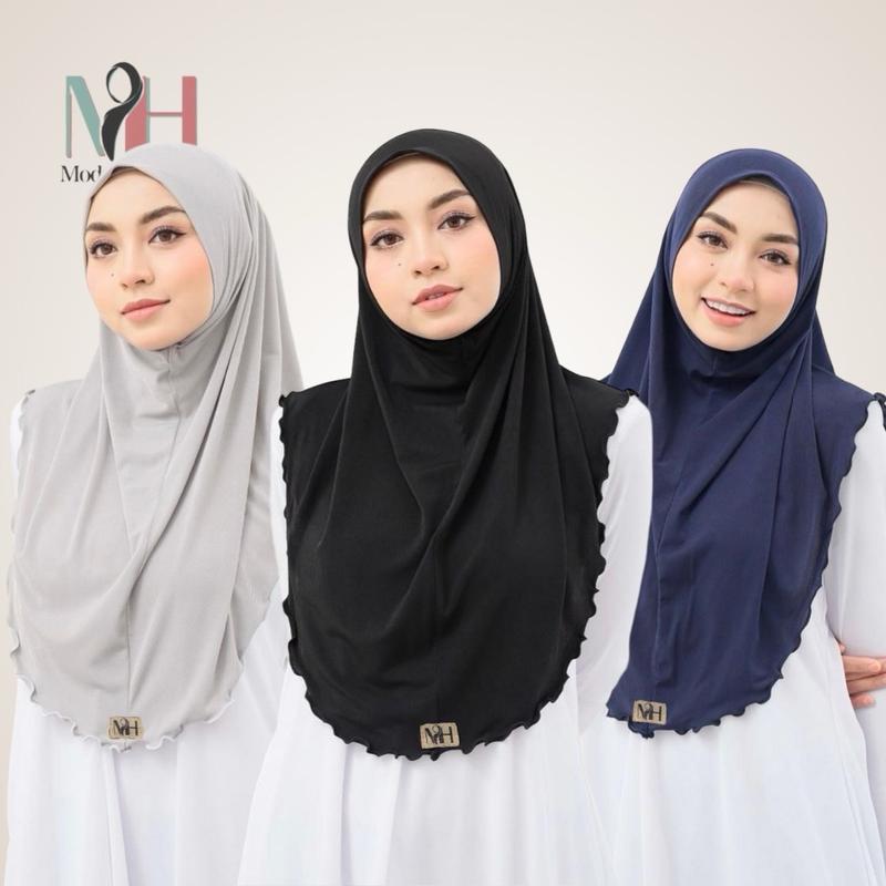 M&H SEAMLESS LAYLA KNITTED Instant Hijab Tudung malaysian alfaroinstant ...