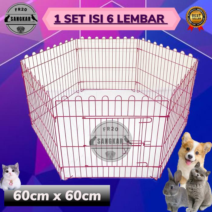 KANDANG PAGAR KUCING ANJING KELINCI BESI LIPAT TEBAL UKURAN 60 - Shop ...