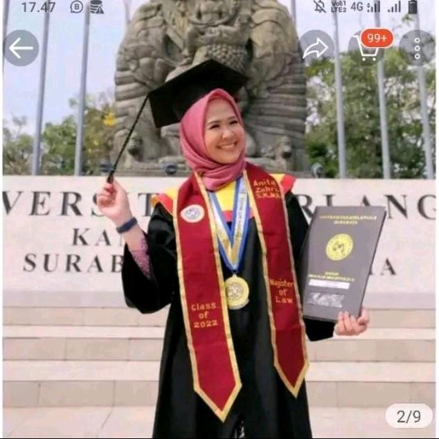 Jual selempang wisuda leher custom nama Hitam Polos Navy Bunga - hijau ...