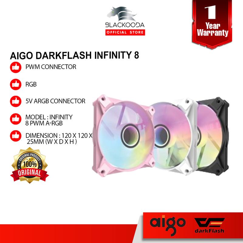 Aigo DarkFlash Infinity 8 PWM ARGB Series [ 3-in-1 Starter Pack/Single - TikTok Shop Malaysia