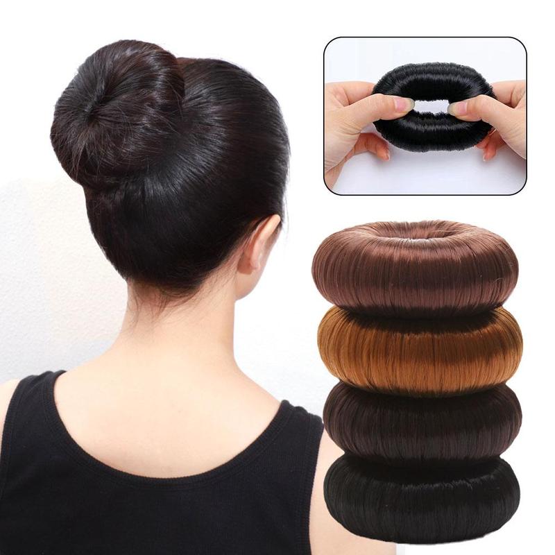 Elegant Ladies Magic Hair Donut Hair Ring Bun Maker Hair Styling ...
