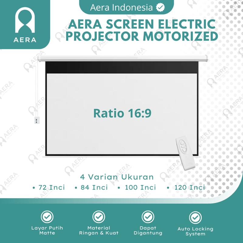 Screen Projector Motorized With Remote 84-100-120 inch Ratio - Shop ...