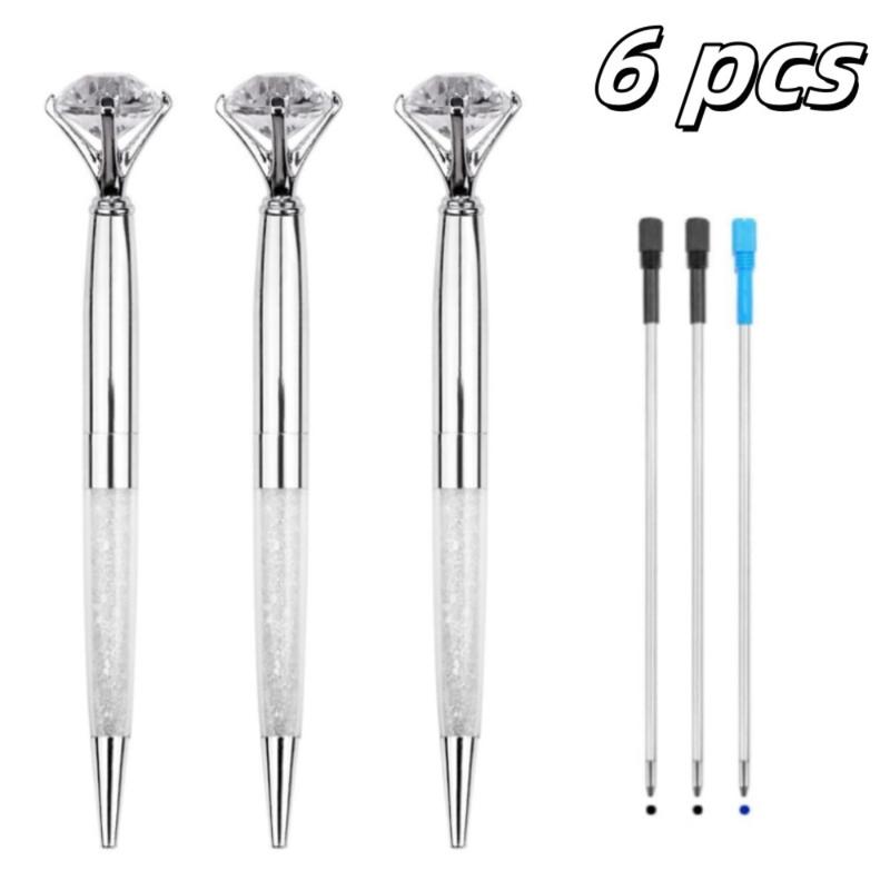 3Pack Diamond Pens With Big Crystal Pretty Glitter Ballpoint - TikTok Shop