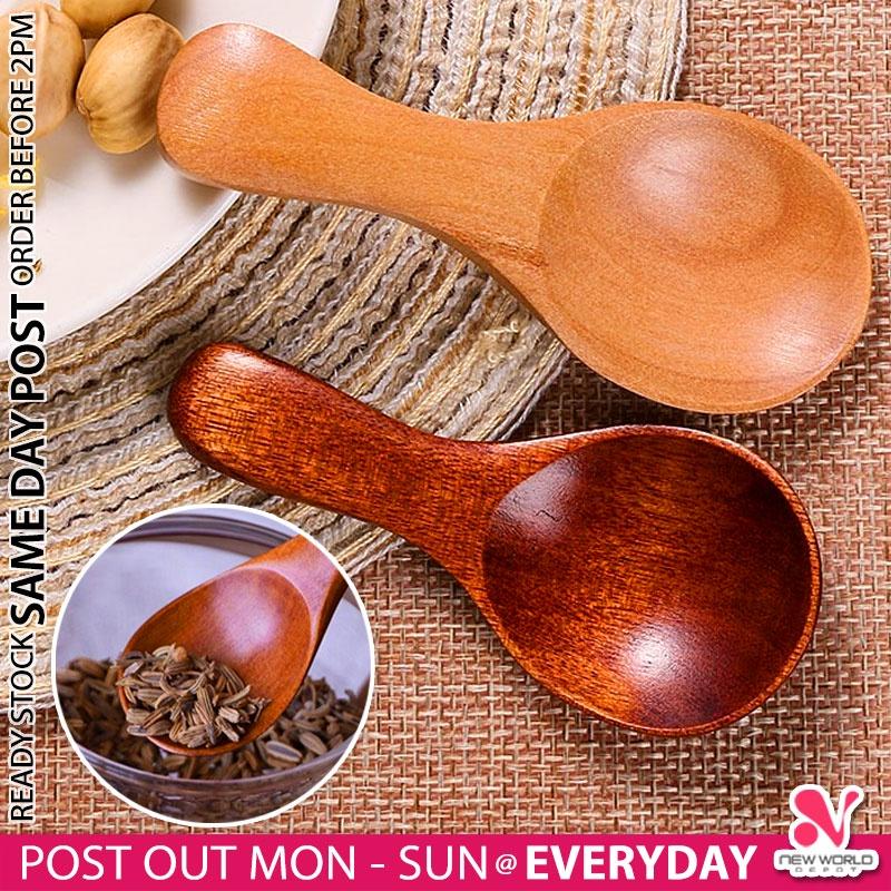 ( Solid Wood ) Sugar Salt Seasoning Spices Scoop Condiment Mini ...