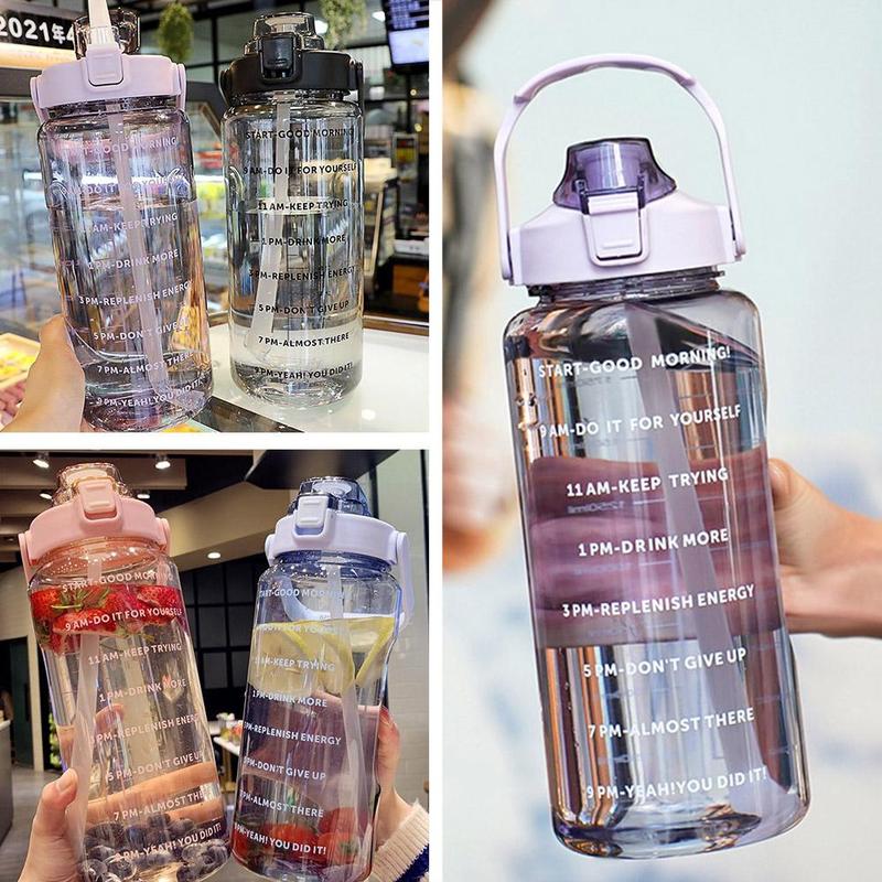 Botol Air Straw 2000ml Cawan Air Plastik Kapasiti Besar Boto - TikTok ...