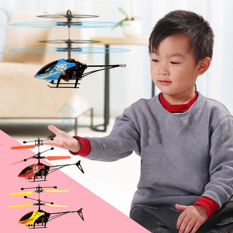 Mini Two-Channel Remote Control Helicopter Toys Children's Sensor ...