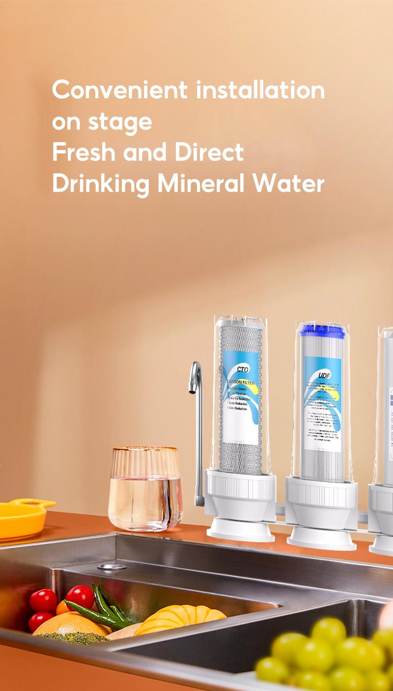 Tixx 3 in 1 Water Purifier Alkaline Tap Water Three-Layer Filter ...